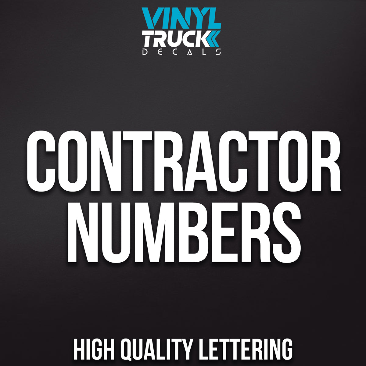Contractor Numbers – VINYL TRUCK DECALS