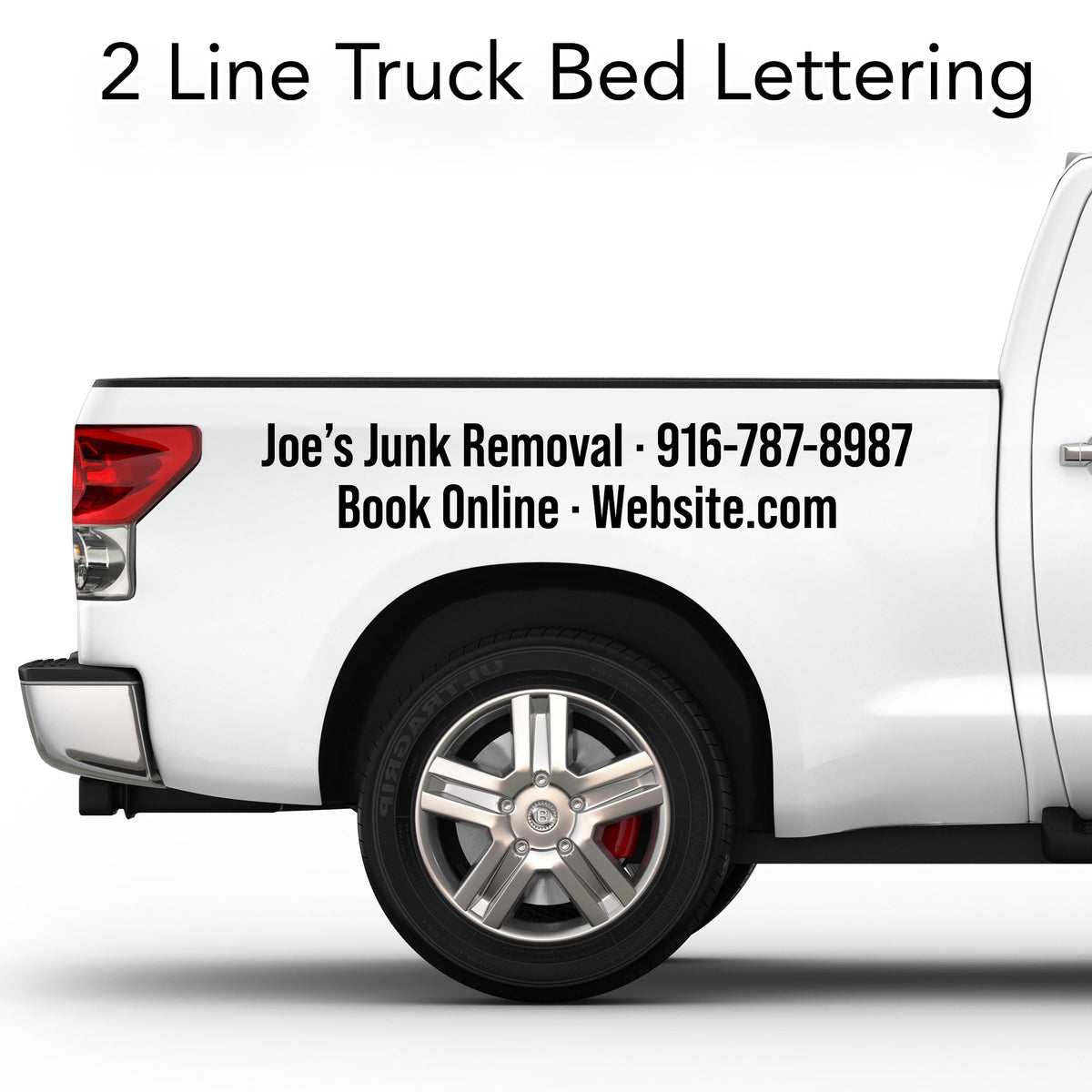 Truck Bed & Tailgate Lettering Decal Stickers for Business – VINYL ...