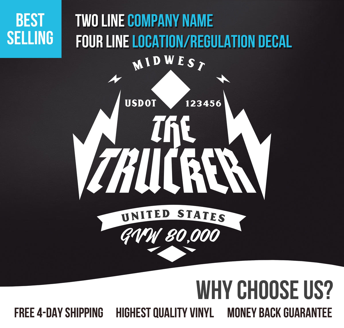 Truck Door Vinyl Lettering with GVW Decal – VINYL TRUCK DECALS