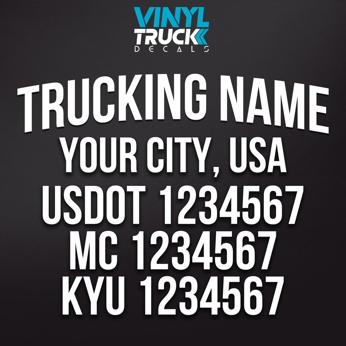 Custom Vinyl Lettering Decals & Stickers for Business. USDOT Compliant ...