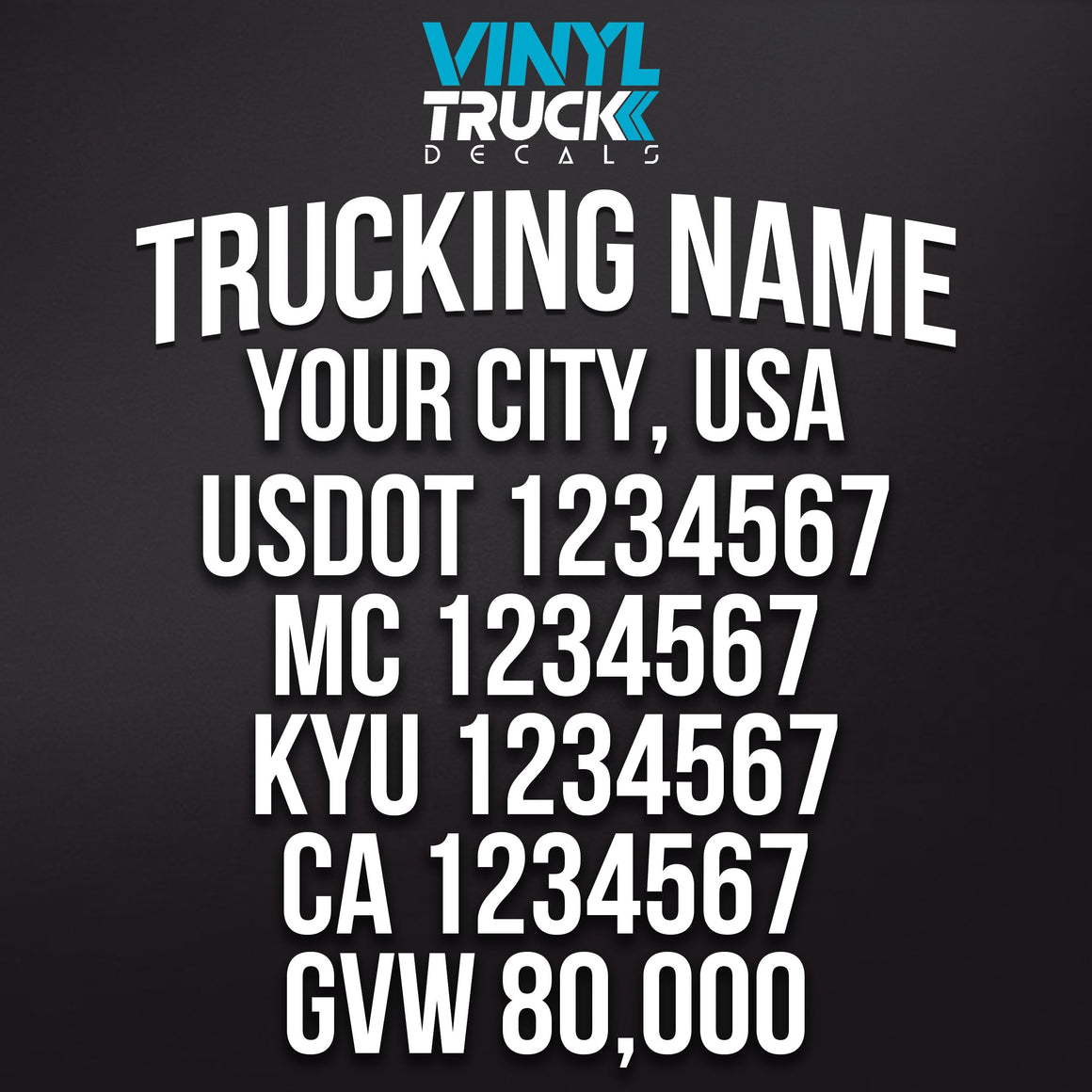 Custom Vinyl Lettering Decals & Stickers for Business. USDOT Compliant ...