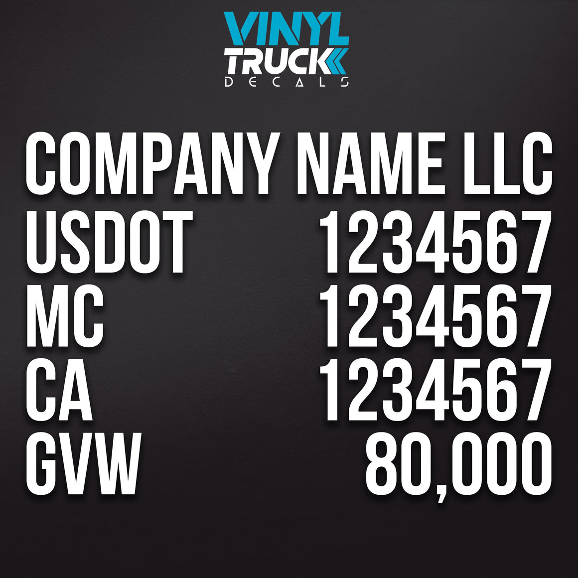 Custom Vinyl Lettering Decals & Stickers for Business. USDOT Compliant ...