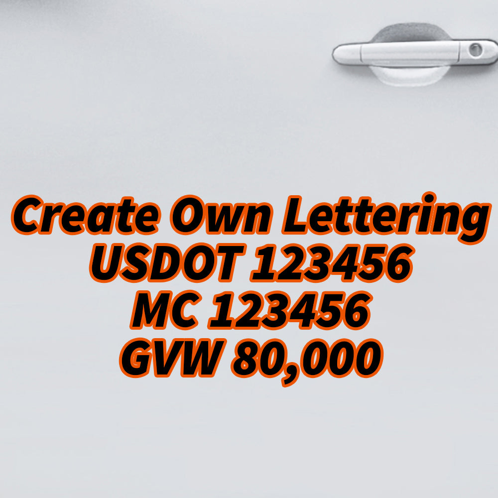 Custom Vinyl Lettering Decals & Stickers for Business. USDOT Compliant ...
