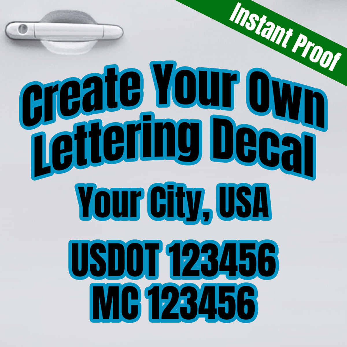 Create Your Own USDOT Number Regulation Decal Stickers (Live Preview ...